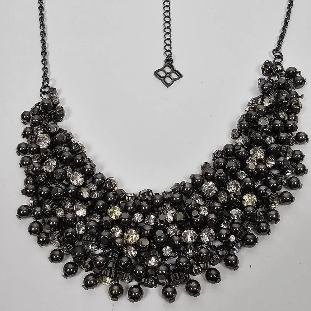BCBGMaxAzria | Jewelry | Bcbgmaxazria Statement Necklace Bead Bib ...